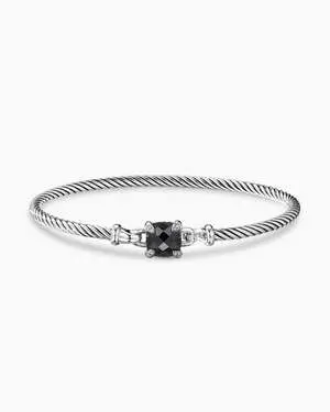 David Yurman Chatelaine Bracelet In Sterling Silver With And Diamonds - Black Onyx
