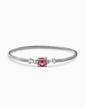 David Yurman David Yurman Chatelaine® Bracelet In Sterling Silver With Amethyst And Diamonds Rhodolite Garnet