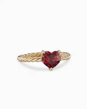 David Yurman Chatelaine Heart Ring With - Garnet