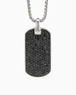 David Yurman Chevron Tag With Black Diamonds - Black Diamond