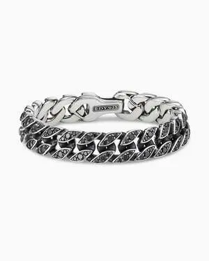 David Yurman David Yurman Curb Chain Bracelet With Black Diamonds Black Diamond