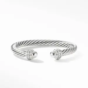 David Yurman David Yurman Classic Cable Bracelet With Diamonds And Onyx Diamond