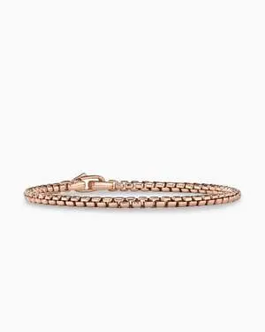 David Yurman Box Chain Bracelet - 18k Rose Gold