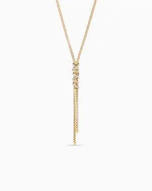 David Yurman Helena Y Necklace In 18k Yellow Gold With Diamonds - Diamond