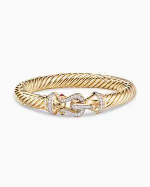 David Yurman Buckle Cablespira® Bracelet With Rubies And Diamonds - Ruby