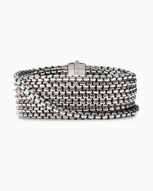 David Yurman Box Chain Eight Row Bracelet - All Sterling Silver