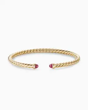 David Yurman David Yurman Cablespira® Flex Bracelet With Emeralds Ruby