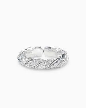 David Yurman Sculpted Cable Flex Band Ring - Diamond