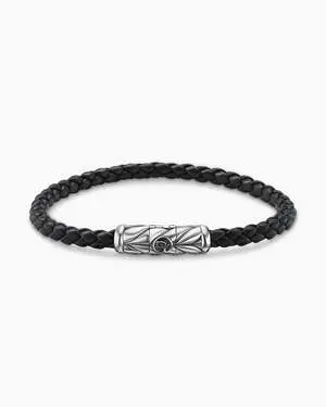 David Yurman Chevron Woven Bracelet - Black Rubber