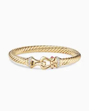 David Yurman Buckle Cablespira® Bracelet - Ruby