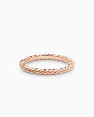 David Yurman Dy Cable Band Ring - 18k Rose Gold