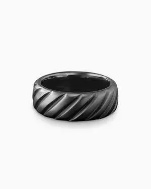 David Yurman Modern Cable Band Ring - Black Titanium