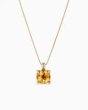 David Yurman 18k Yellow Gold Chatelaine Pendant Necklace - Citrine