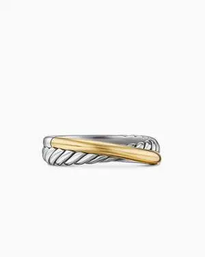 David Yurman Crossover Band Ring - Sterling Silver/18k Yellow Gold