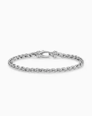 David Yurman Sterling Silver Wheat Chain Bracelet - All Sterling Silver