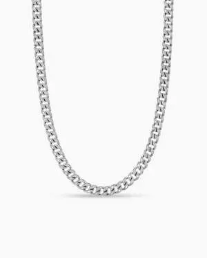 David Yurman David Yurman Curb Chain Necklace With Diamonds Diamond
