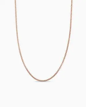 David Yurman Box Chain Necklace - 18k Rose Gold