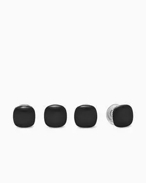 David Yurman Streamline® Cushion Tuxedo Studs In Sterling Silver With - Black Onyx