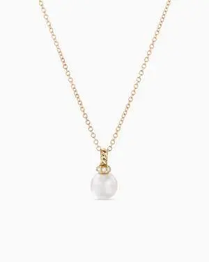 David Yurman Petite Solari Pendant Necklace - Akoya White Pearl