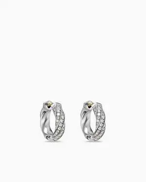 David Yurman Cable Edge® Huggie Hoop Earrings - Diamond