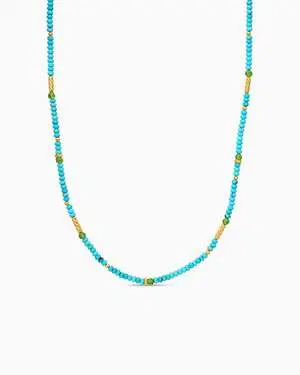 David Yurman 18k Yellow Gold Color Bead Necklace With Pearls