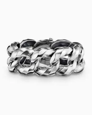David Yurman Cable Edge Curb Chain Bracelet - Sterling Silver Recycled