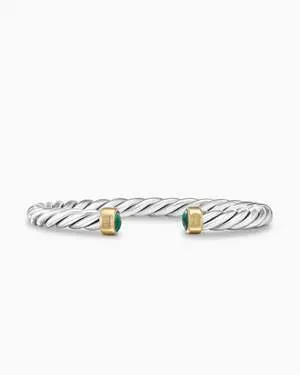 David Yurman David Yurman Cable Cuff Bracelet Malachite