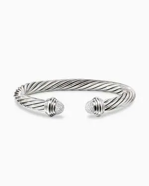 David Yurman Classic Cable Bracelet With Pavé Diamonds - Diamond