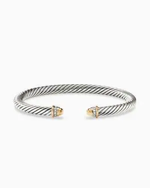David Yurman Classic Cable Bangle - Gold Dome
