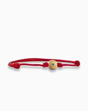 David Yurman Evil Eye Cord Bracelet With Sapphire And 18k Yellow Gold - Sared