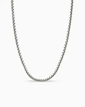 David Yurman Box Chain Necklace In Sterling Silver - All Sterling Silver