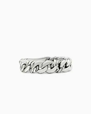 David Yurman Belmont Curb Link Band Ring - All Sterling Silver