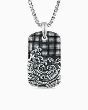 David Yurman Waves Sterling Silver Tag - All Sterling Silver
