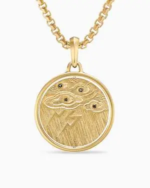 David Yurman Storm Duality Amulet In 18k Yellow Gold With Diamonds