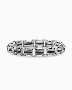 David Yurman Sterling Silver And Link Bracelet - Diamond