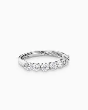 David Yurman Dy Eden Platinum And Band Ring - Diamond