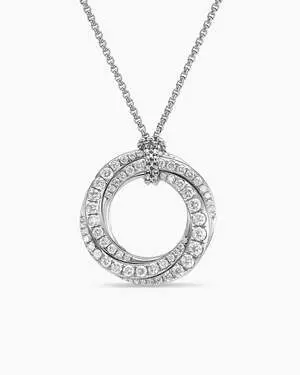 David Yurman Pavé Crossover Pendant Necklace - Diamond