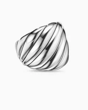 David Yurman Sculpted Cable Ring - All Sterling Silver