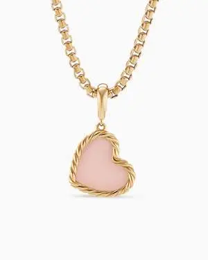 David Yurman Dy Elements® Heart Amulet - Pink Opal