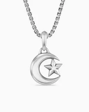 David Yurman Star And Crescent Amulet - All Sterling Silver