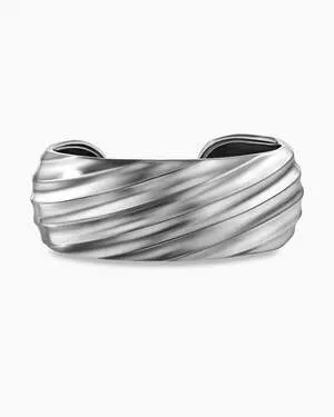David Yurman Cable Edge Cuff Bracelet - Sterling Silver Recycled