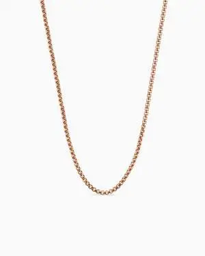 David Yurman Box Chain Necklace - 18k Rose Gold