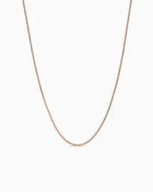 David Yurman Box Chain Necklace - 18k Rose Gold