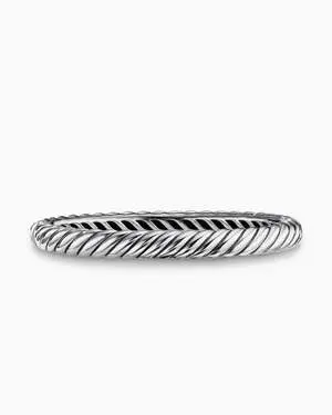 David Yurman Sculpted Cable Bangle Bracelet - All Sterling Silver