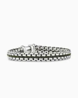 David Yurman Woven Box Chain Bracelet - Green