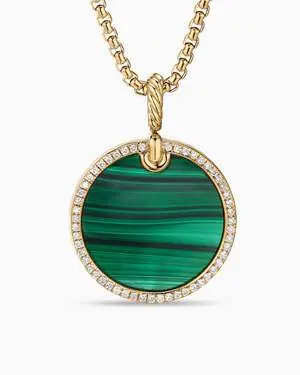 David Yurman David Yurman DY Elements® Disc Pendant Malachite