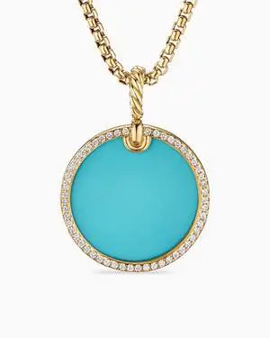 David Yurman David Yurman DY Elements® Disc Pendant Turquoise