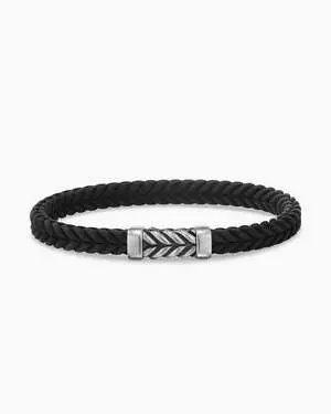 David Yurman David Yurman Chevron Bracelet Black Rubber