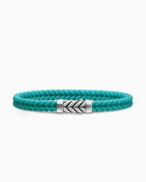 David Yurman David Yurman Chevron Bracelet Turquoise Rubber