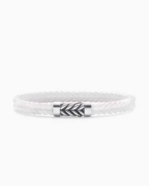 David Yurman David Yurman Chevron Bracelet White Rubber